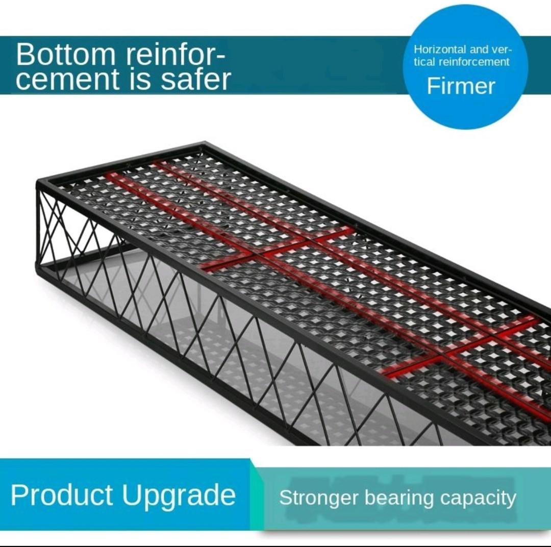 Wall mounted Wrought Iron Railing Hanging Plant Rack, Furniture & Home ...