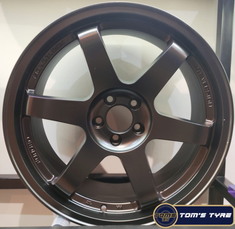18'' TE37 RIM, Car Accessories, Tyres & Rims on Carousell