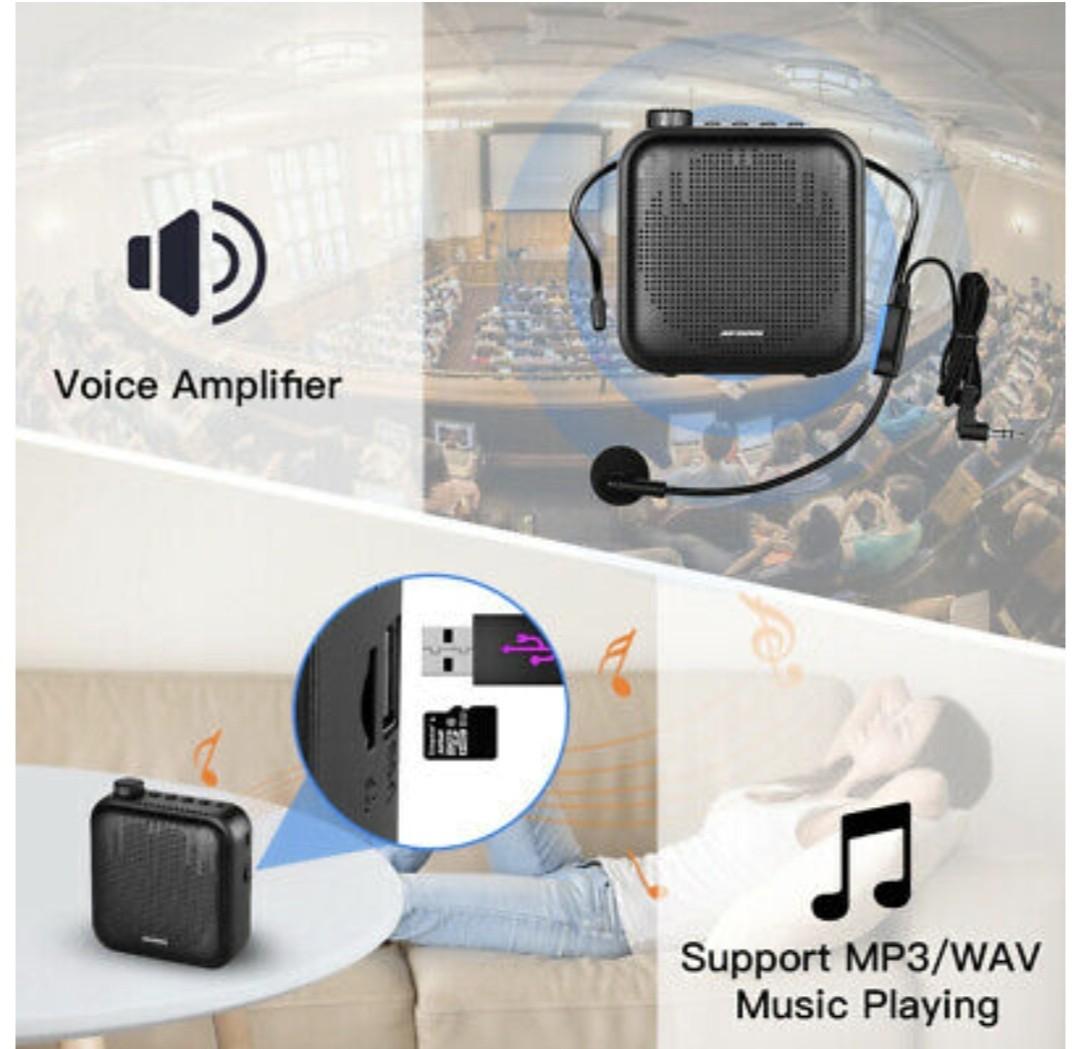 3534) APORO T15 Voice Amplifier Speaker Megaphone With Microphone ...