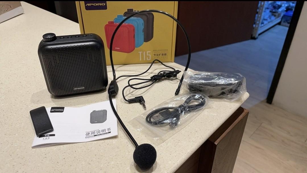 3534) APORO T15 Voice Amplifier Speaker Megaphone With Microphone ...