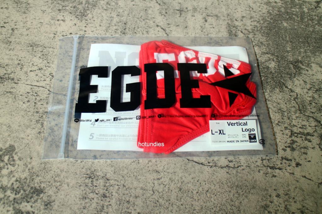 [全新 L XL] EGDE Vertical Logo 紅 T-back Thong G-String, 男裝, 褲＆半截裙, 內褲 boxer - Carousell