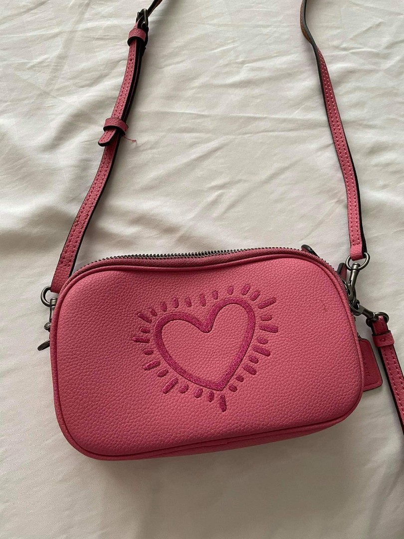 Authentic Coach Dark Pink Crossbody Bag, Women's Fashion, Bags ...