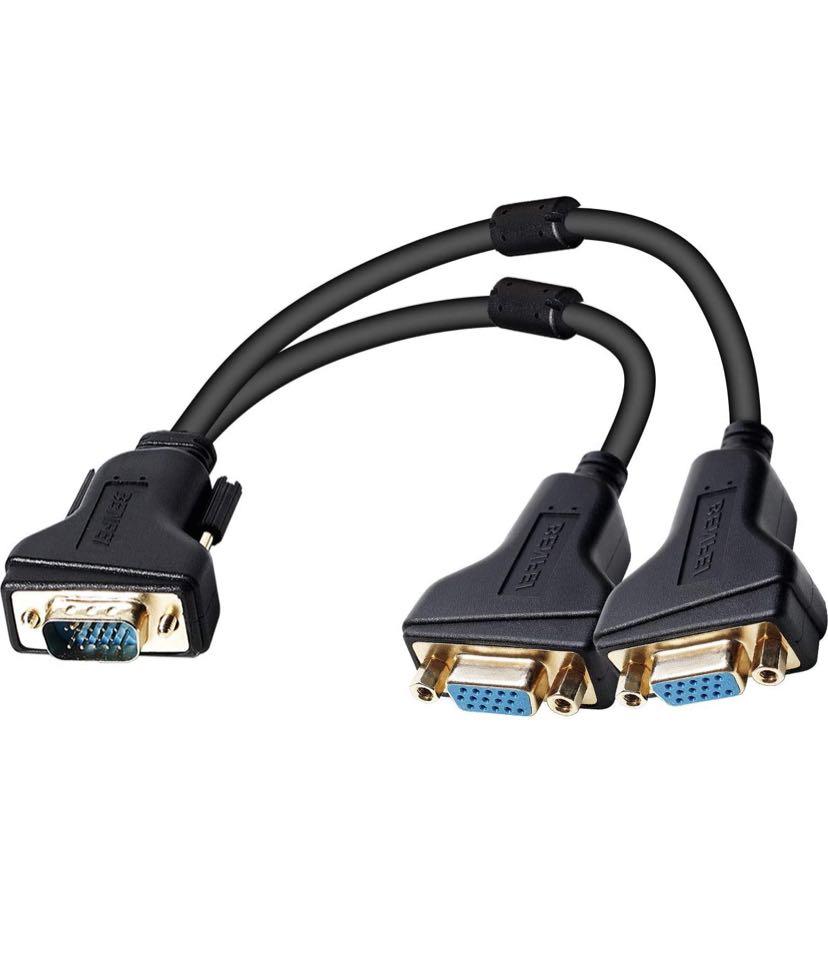 BENFEI VGA Splitter Cable, Benfei VGA Y Splitter for Screen Duplication ...