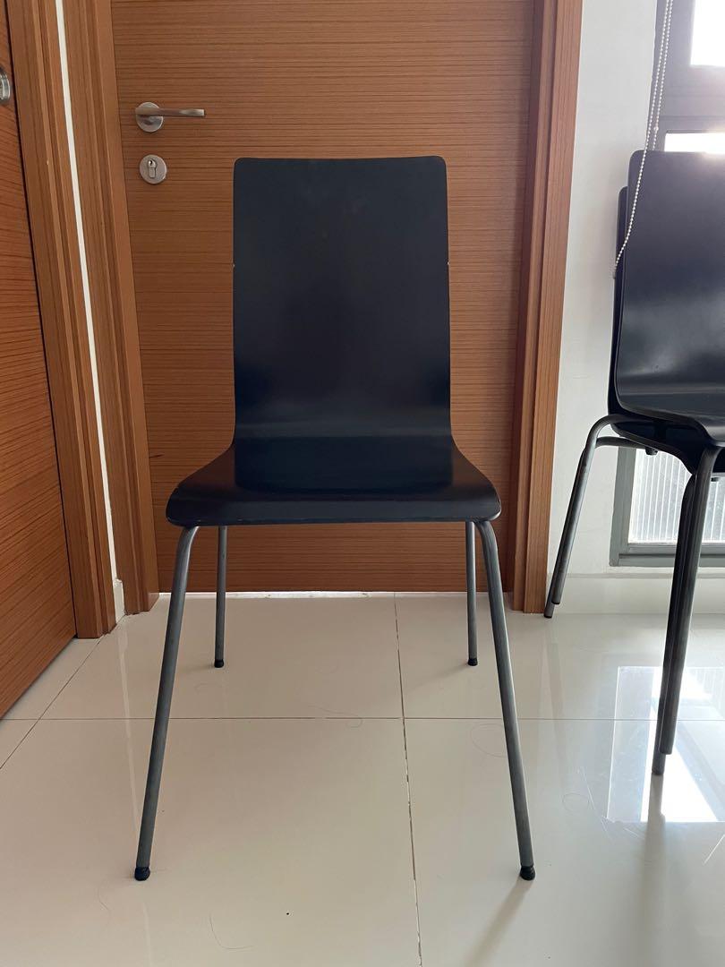 Black IKEA Martin Dining Chairs - set of 4, Furniture & Home Living ...