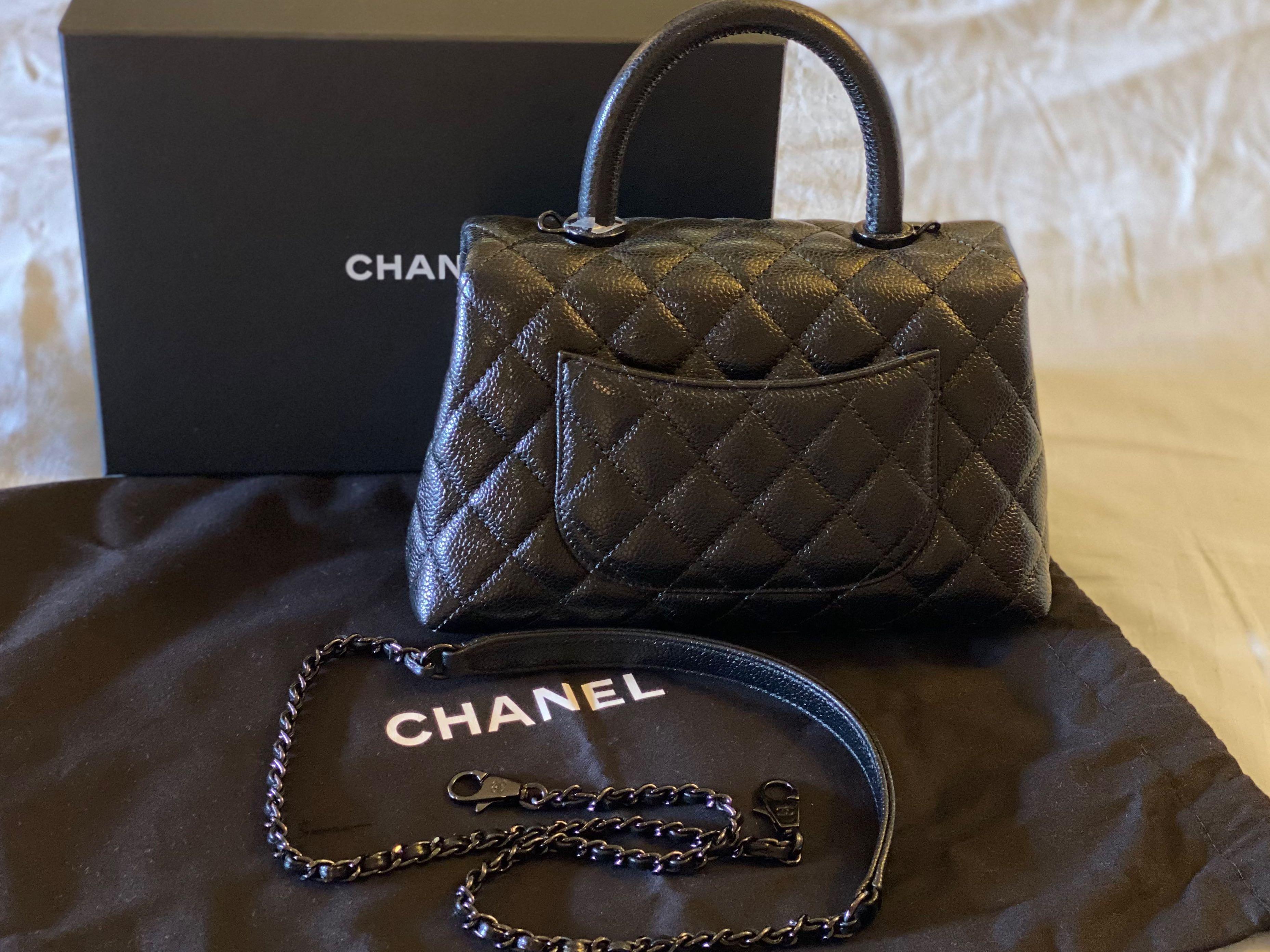 BNIB Chanel Coco Handle (so black), Women's Fashion, Bags & Wallets ...