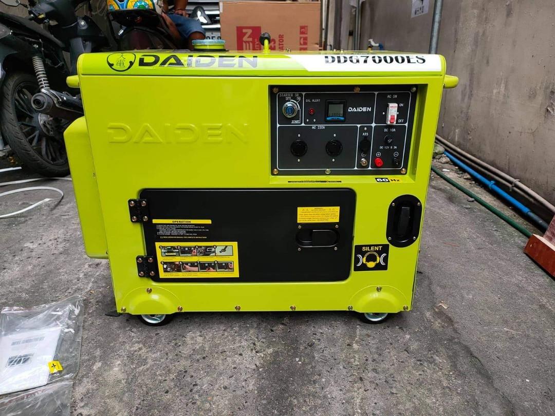 BRAND NEW DAIDEN DIESEL GENERATOR DDG 7000ES SILENT TYPE, Commercial ...