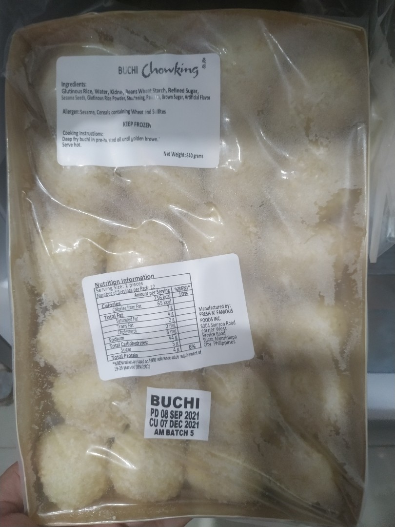 Buchi Chowking Product, Food & Drinks, Chilled & Frozen Food on Carousell