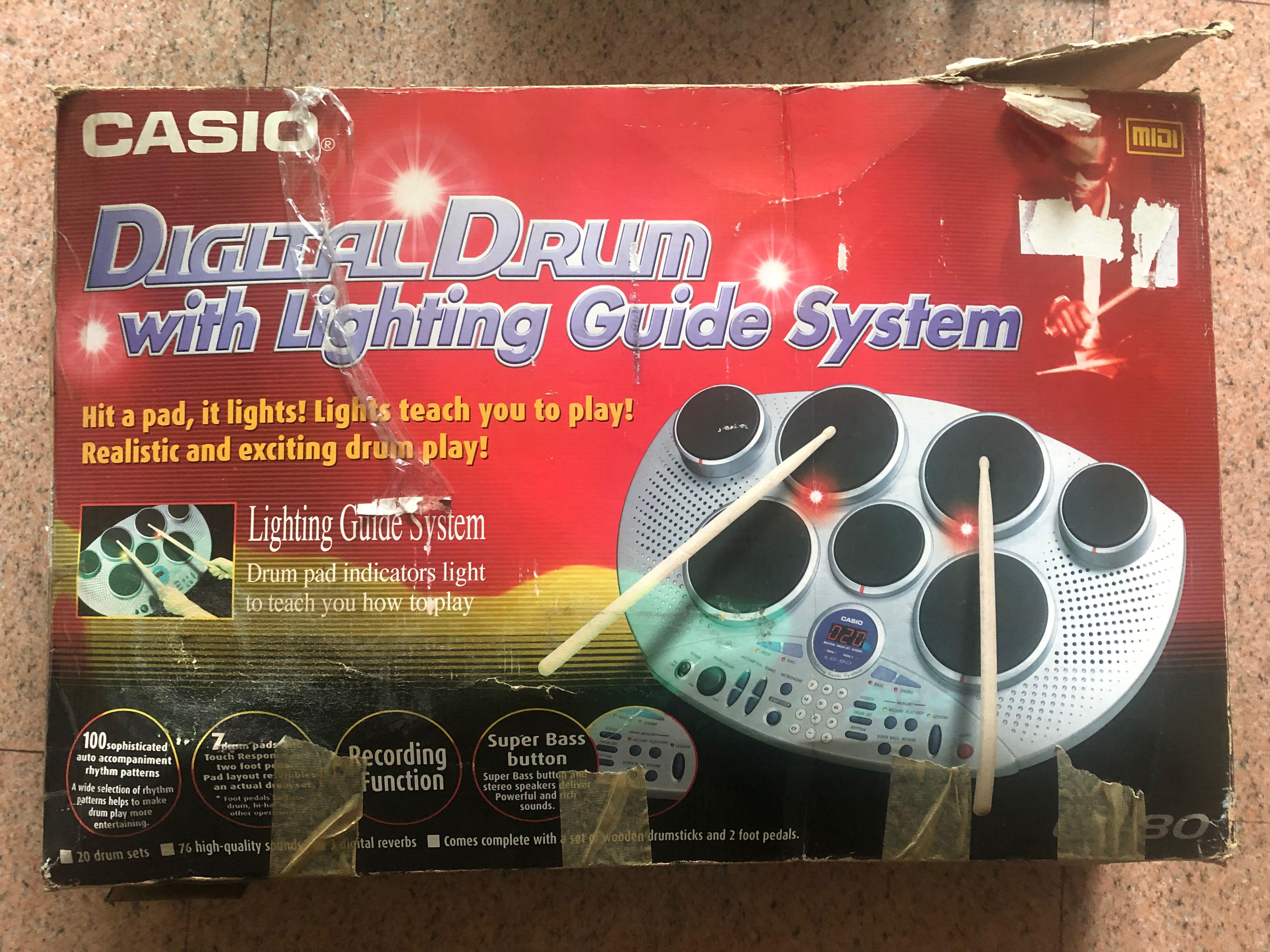 Casio key board LK35 & digital drum LD80, Hobbies & Toys, Music & Media ...