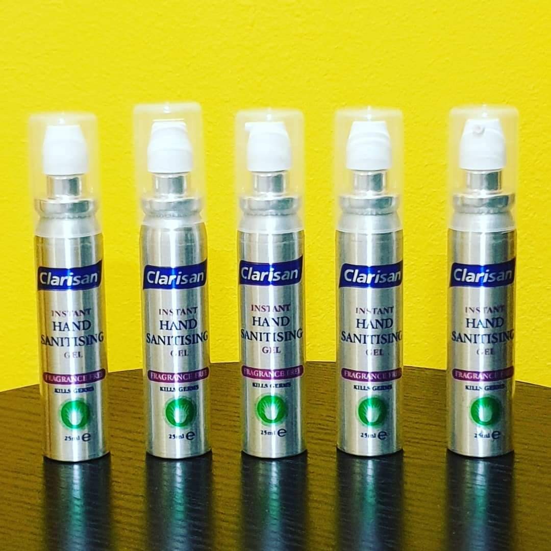Clarisan Hand Sanitising Gel, Fragrance Free, 25ml, Exp : 02/2023 ...