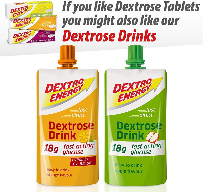 Dextro Energy Blackcurrant Glucose tablets with Vitamin C, Double pack ...