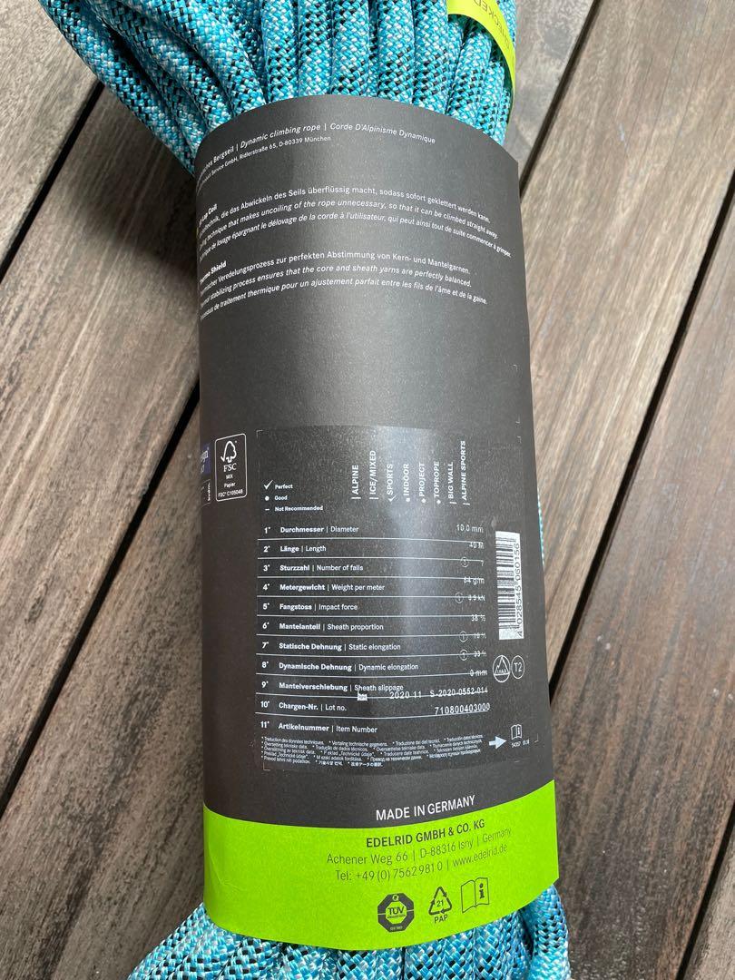 Edelrid Python 10mm Climbing Rope, Sports Equipment, Other Sports ...