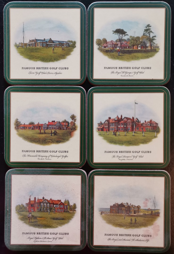 Harrod's 6-piece Coaster Set British Golf Clubs, Hobbies & Toys ...