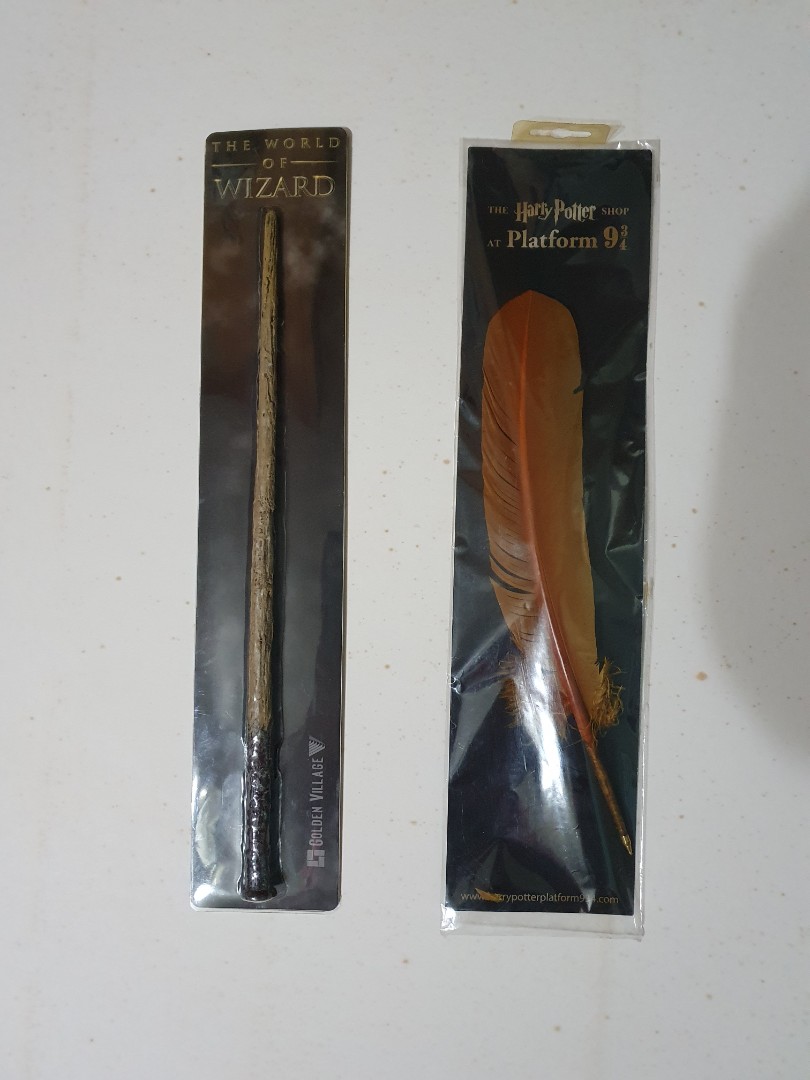Harry potter wand and quill pen by golden village, Hobbies & Toys ...