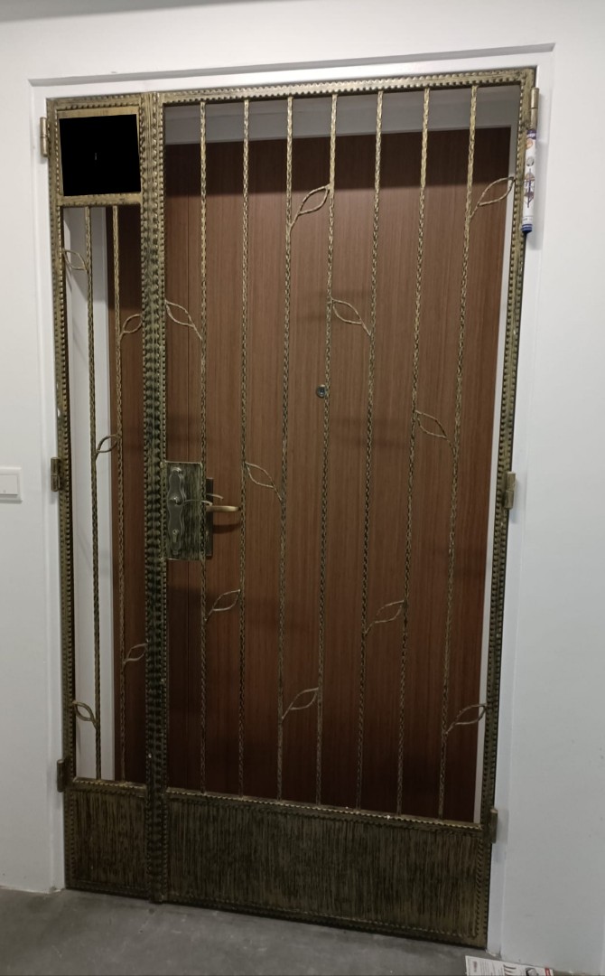 HDB wrought iron gate, Furniture & Home Living, Security & Locks, Locks ...