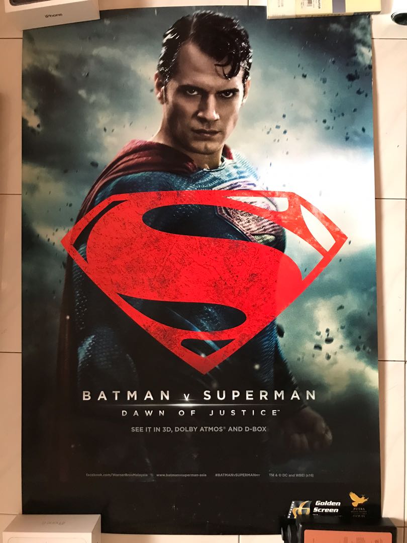 Henry Cavill BvS Movie Poster, Hobbies & Toys, Music & Media, CDs ...