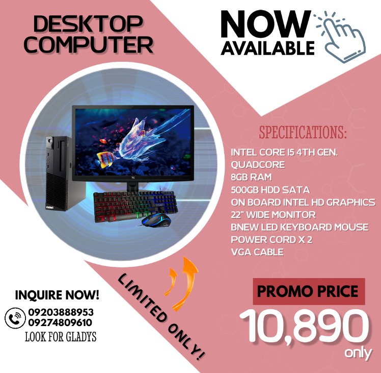 I5 4TH GEN 8GB| 500GB HDD| 22" WIDE| LED KM BUNDLE: BUY YOURS NOW ...