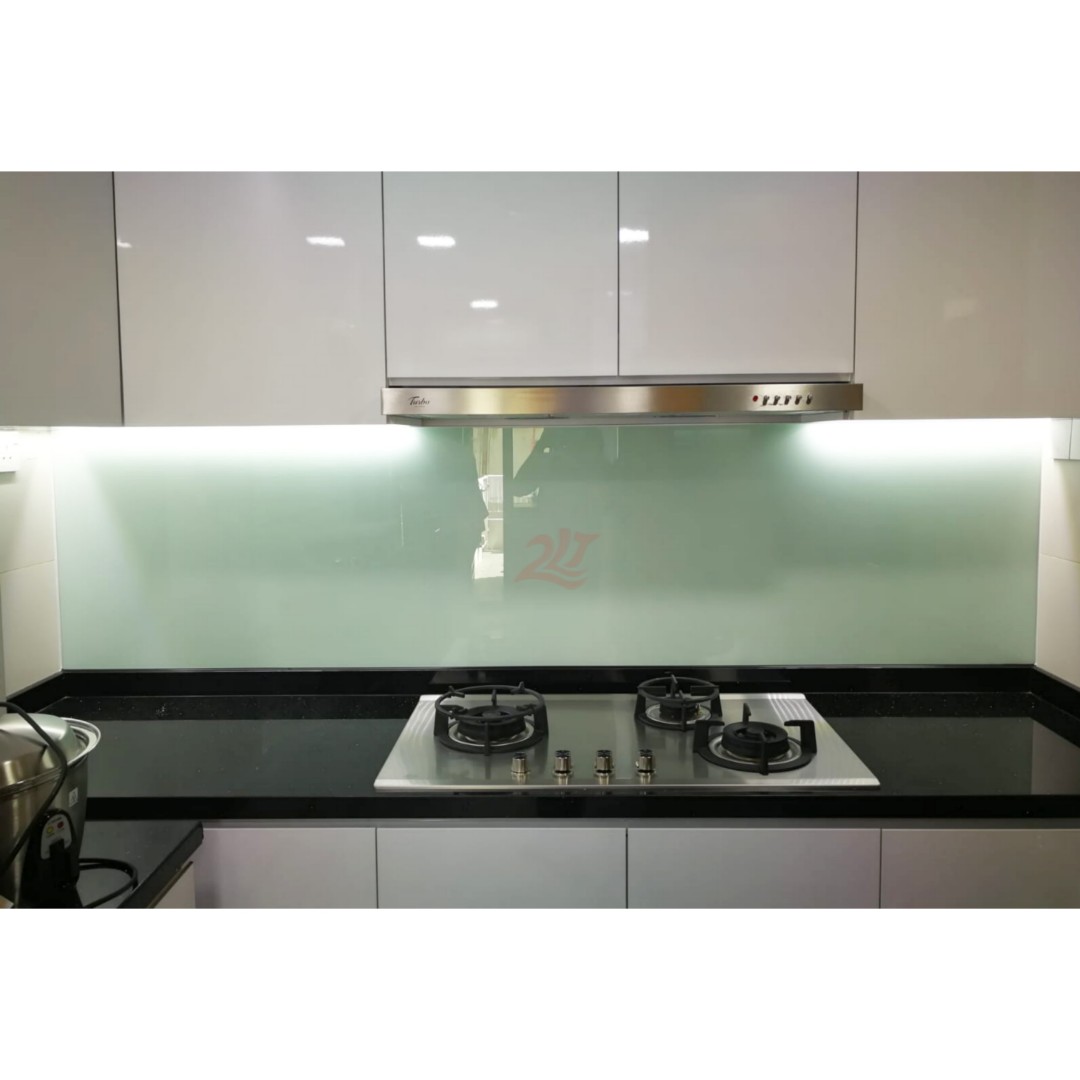 Kitchen Backsplash Clear Tempered Glass Spray White Paint, Furniture ...