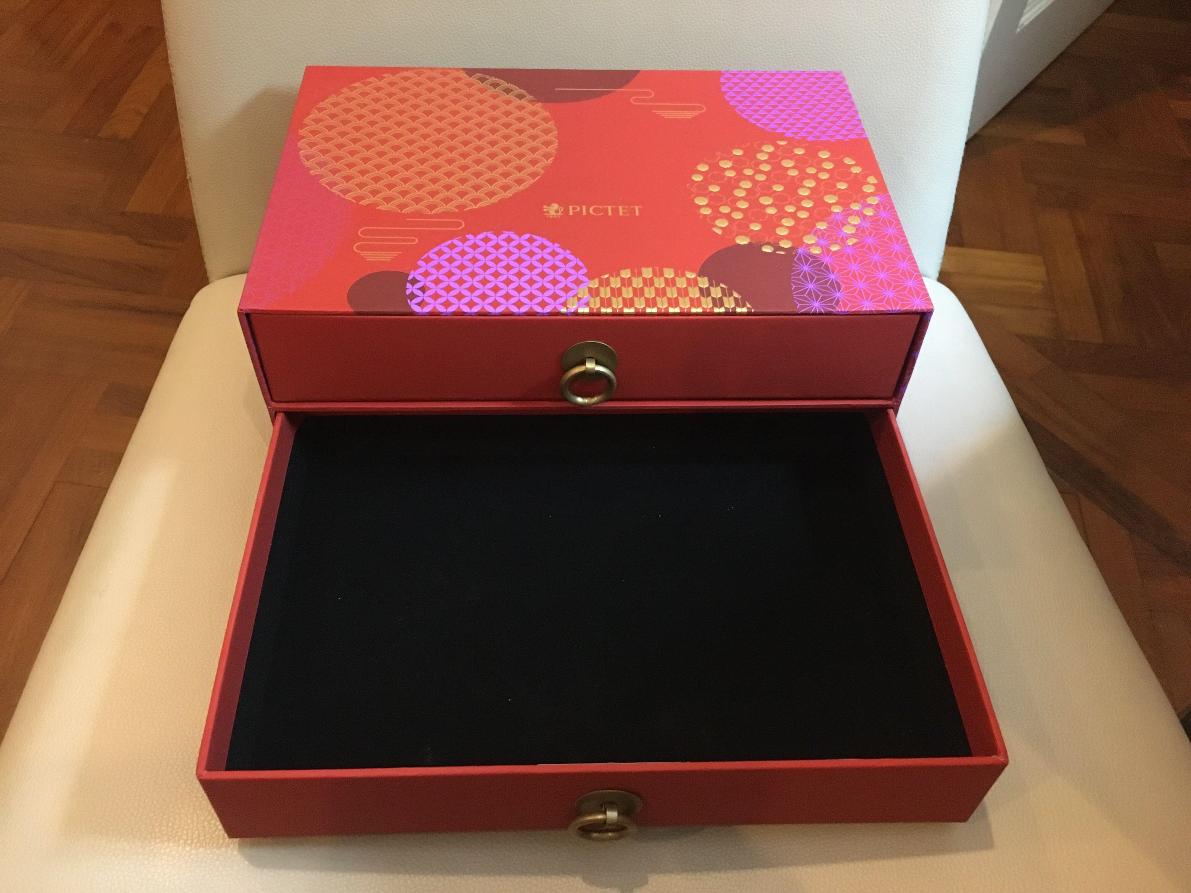 Mooncake Box with Drawers and Carrier Bag, Hobbies & Toys, Stationery ...