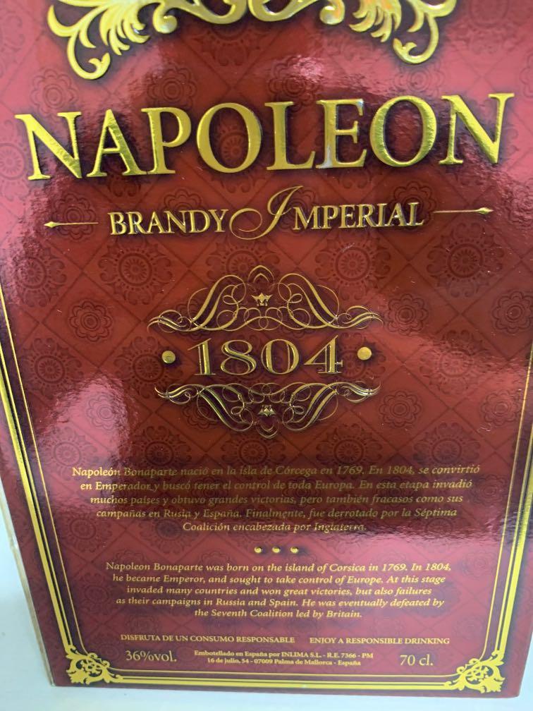 Napoleon Imperial Brandy 70cl, Food & Drinks, Alcoholic Beverages on ...
