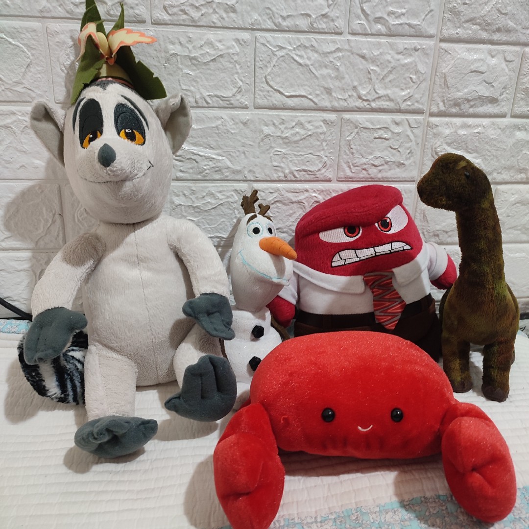 Olaf, Anger, King Julien, crab & dinosaur, Hobbies & Toys, Toys & Games ...