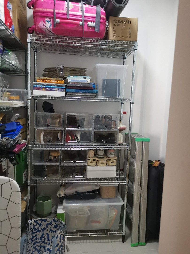 Omar Shelf in galvanised silver, Furniture & Home Living, Furniture ...