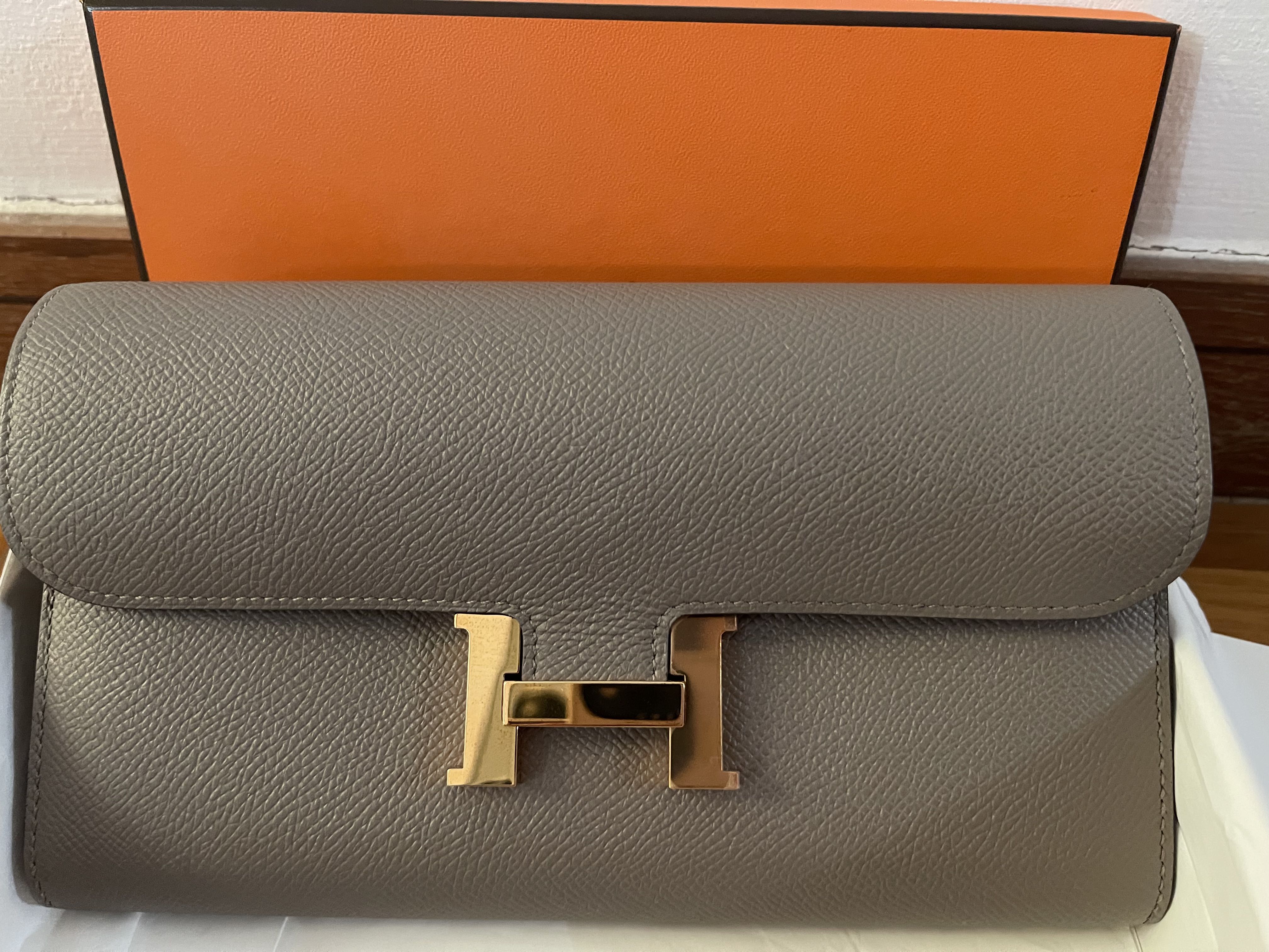 Rare Authentic Hermes Constance long wallet, Luxury, Bags & Wallets on ...