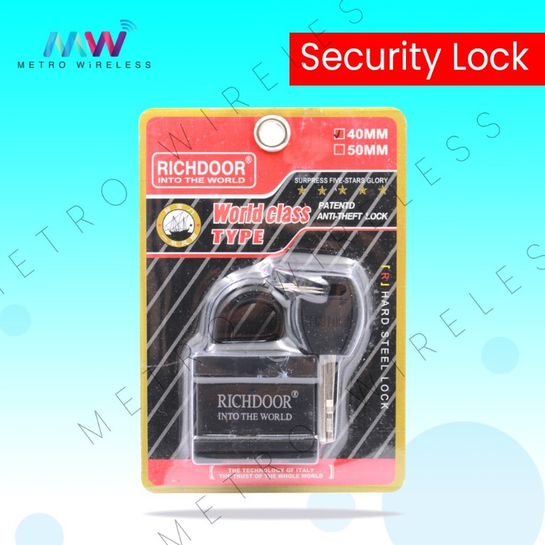 Richdoor 40mm Top Security Lock, Furniture & Home Living, Security ...