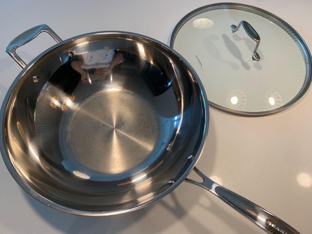 SCANPAN Impact Wok with Lid 32cm, Furniture & Home Living, Kitchenware ...