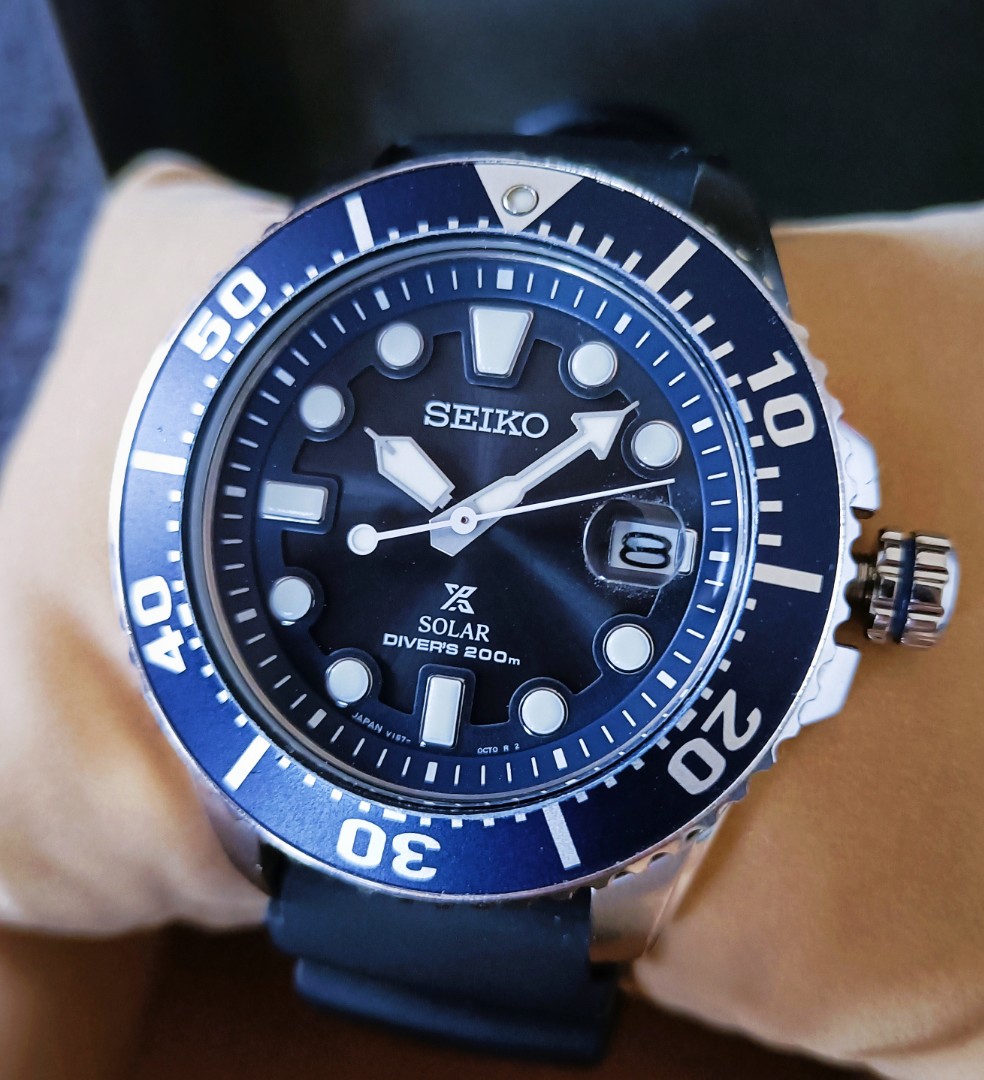 Seiko Prospex Blue Sunburst Solar Quartz Divers Watch SBDJ021 (JDM ...