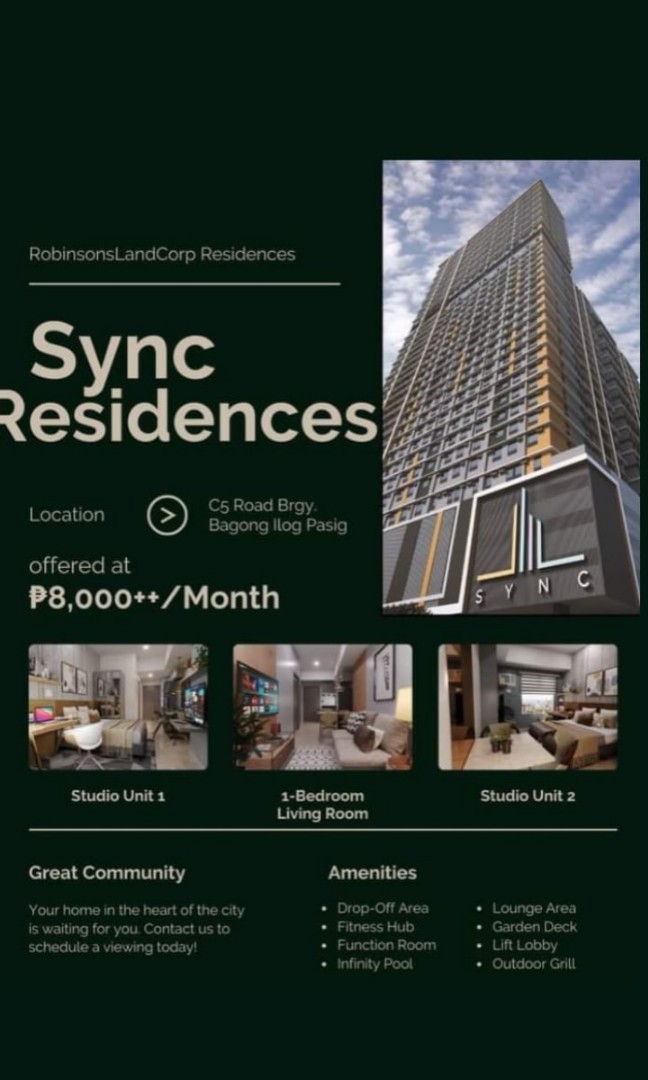 Sync towers in BGC for 8k monthly, Property, For Sale, Apartments ...