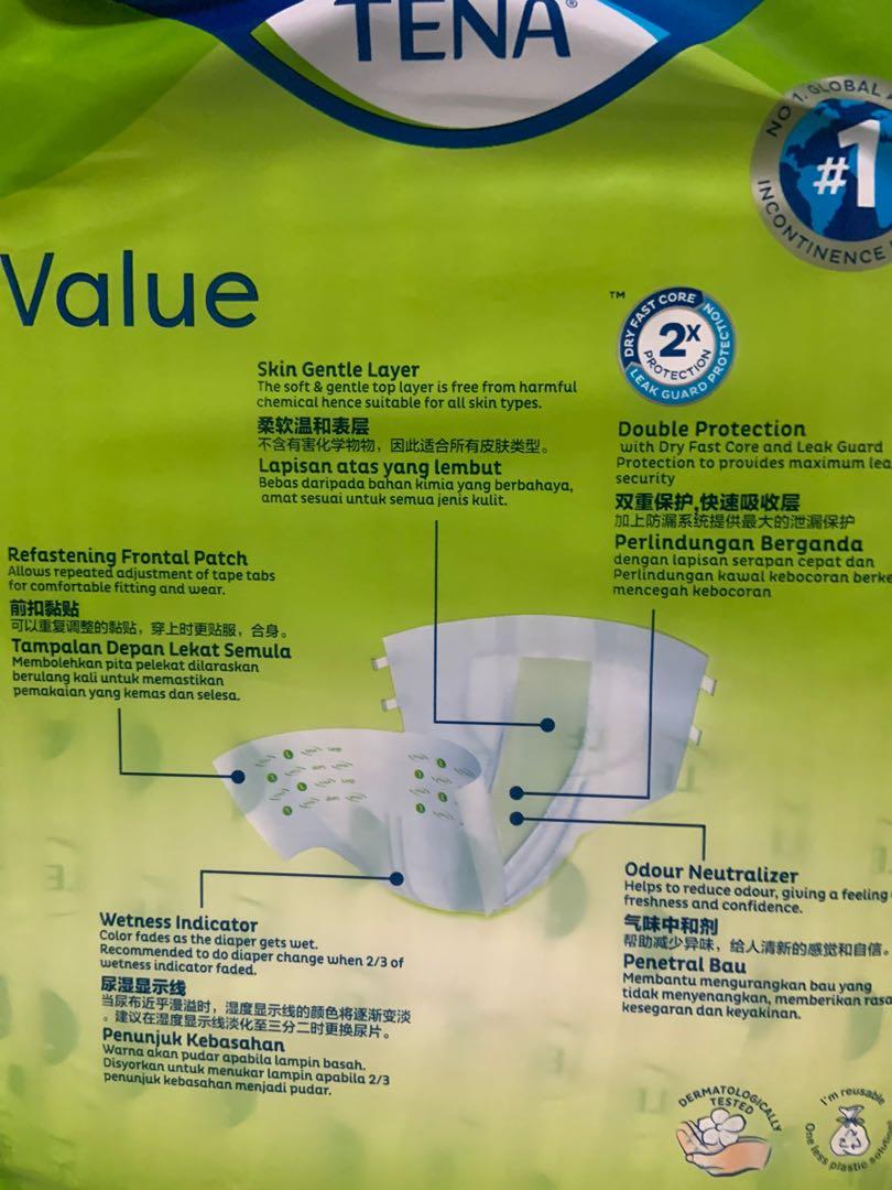 Tena value diaper L size, Beauty & Personal Care, Bath & Body, Body ...