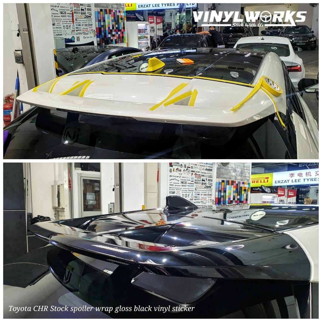 Toyota CHR Roof Top Wrap High Gloss Black Vinyl Sticker, Car ...