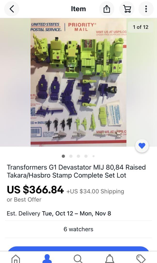 Transformers G1 Vintage 1984 Constructicons Devastator, Hobbies & Toys, Toys & Games on Carousell