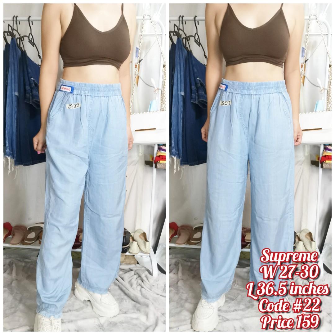 Wide leg, denim squarepants, Women's Fashion, Bottoms, Jeans on Carousell