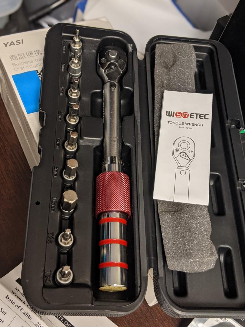 WISRETEC - 1/4"DR 2-15Nm mini adjustable road carbon tool kit with pro ...