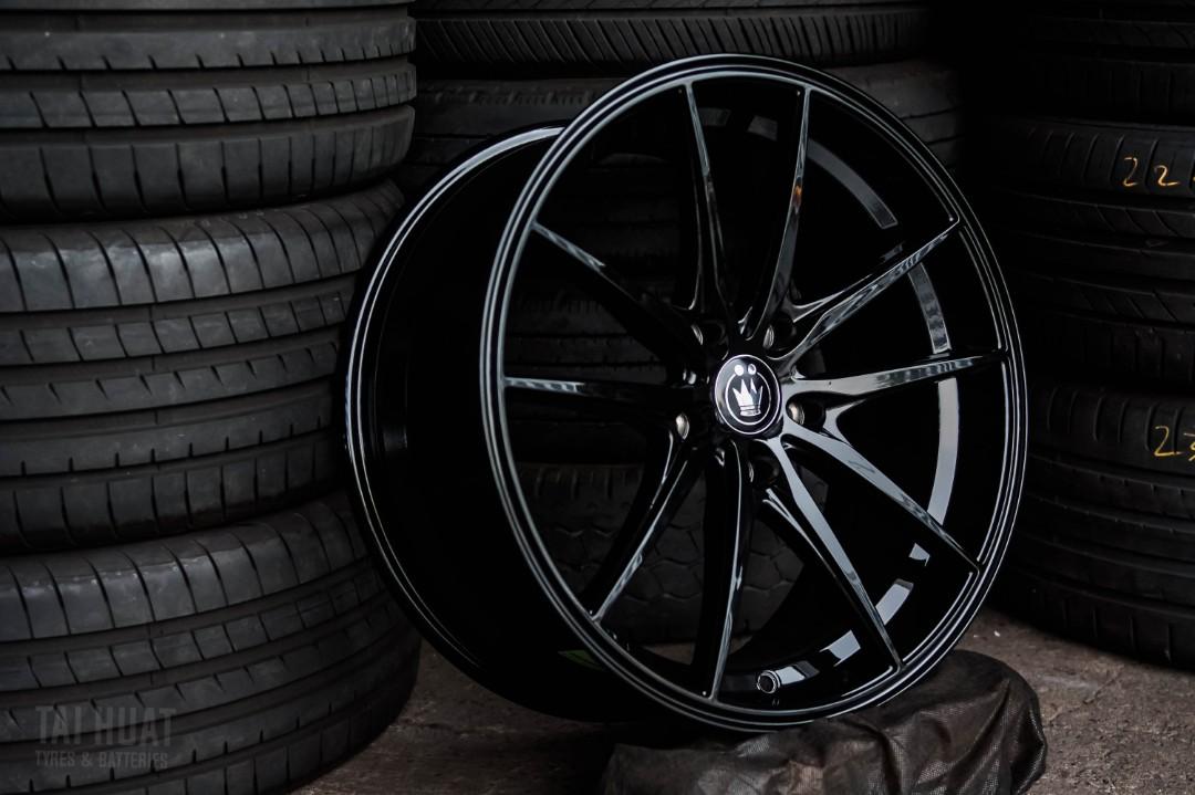 17" 18" KONIG OVERSTEER Gloss black 5x114.3 5x100 rims, Car Accessories ...