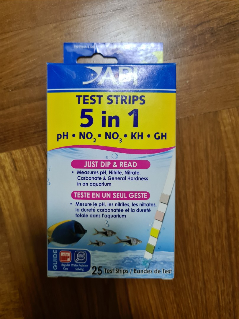 API 5 in 1 Test Strips - pH, NO2, NO3, KH, GH, Pet Supplies, Homes ...