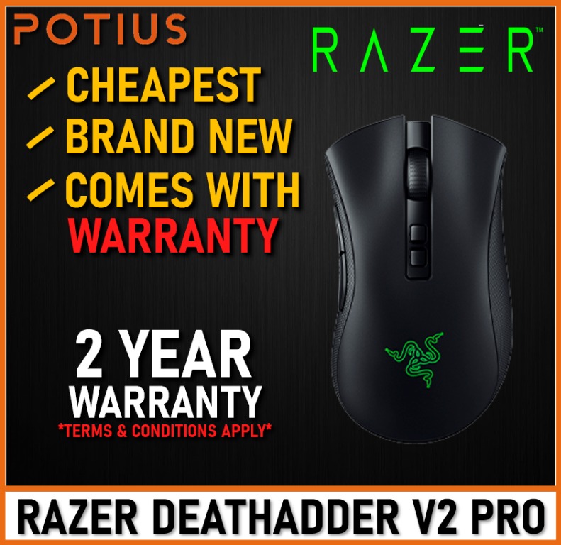 [CHEAPEST] Razer DeathAdder V2 Pro Ergonomic Wireless Gaming Mouse - AP ...
