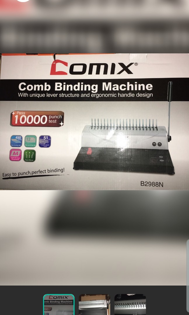 Comix Binding Machine, Hobbies & Toys, Stationery & Craft, Stationery ...
