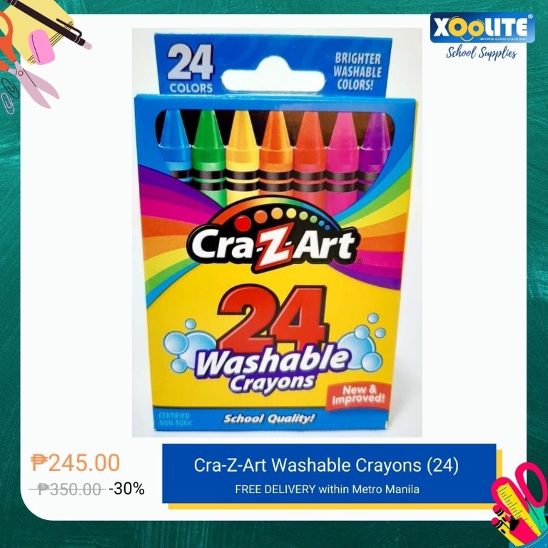 CRAYOLA CRA-Z-ART WASHABLE CRAYONS, Hobbies & Toys, Stationary & Craft ...