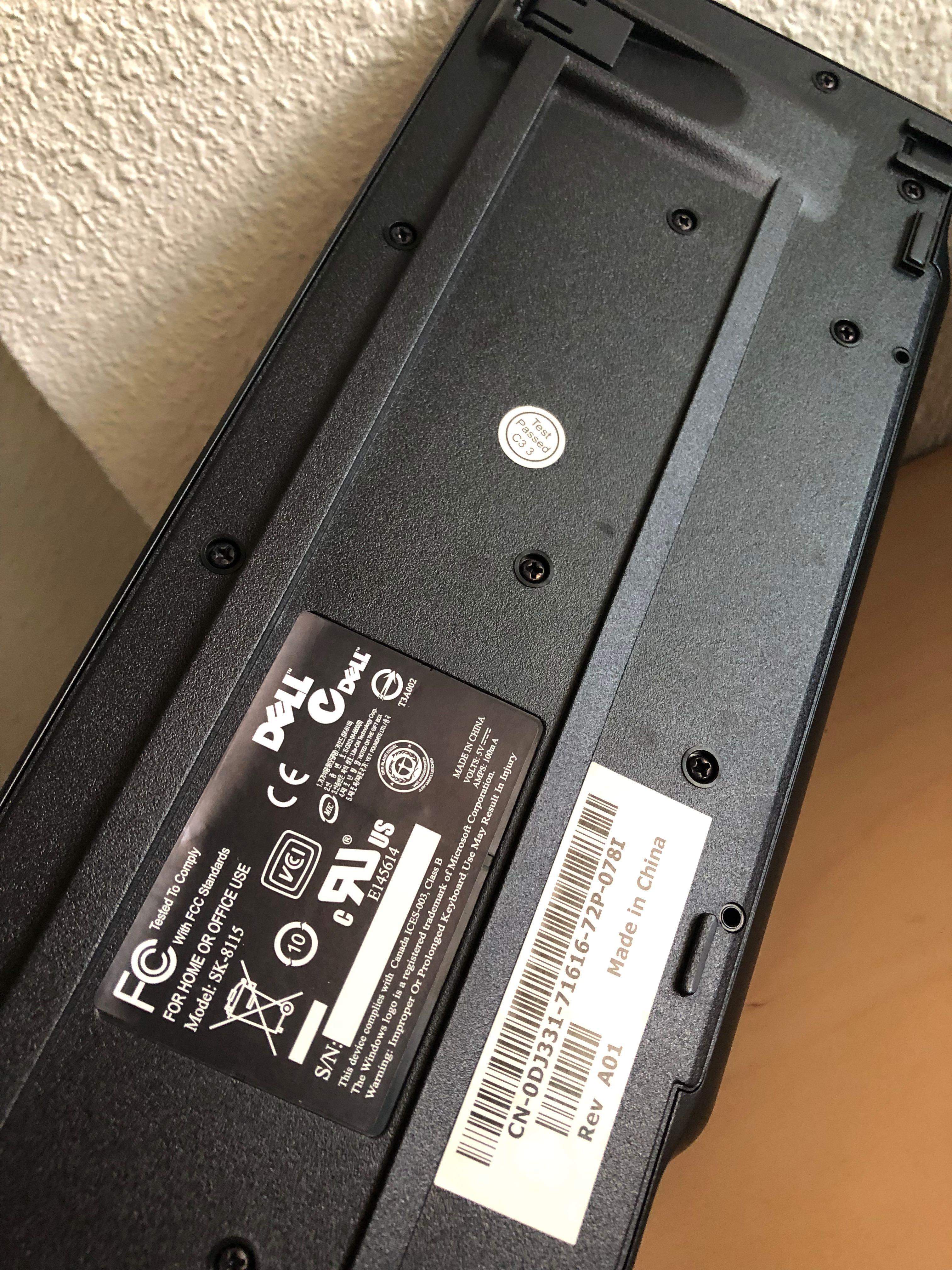 DELL full size Keyboard with USB wire, Computers & Tech, Parts ...