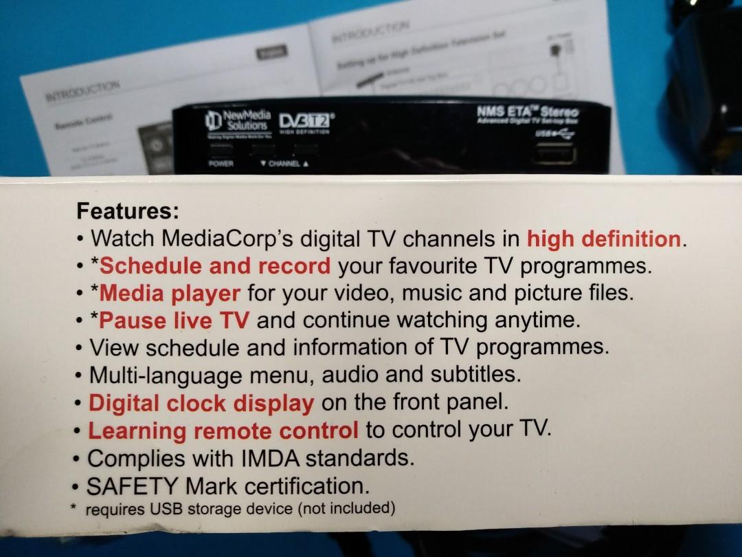 STB2-2T - DV3T2 NMS ETA Digital TV HD Setup Box, Computers & Tech ...