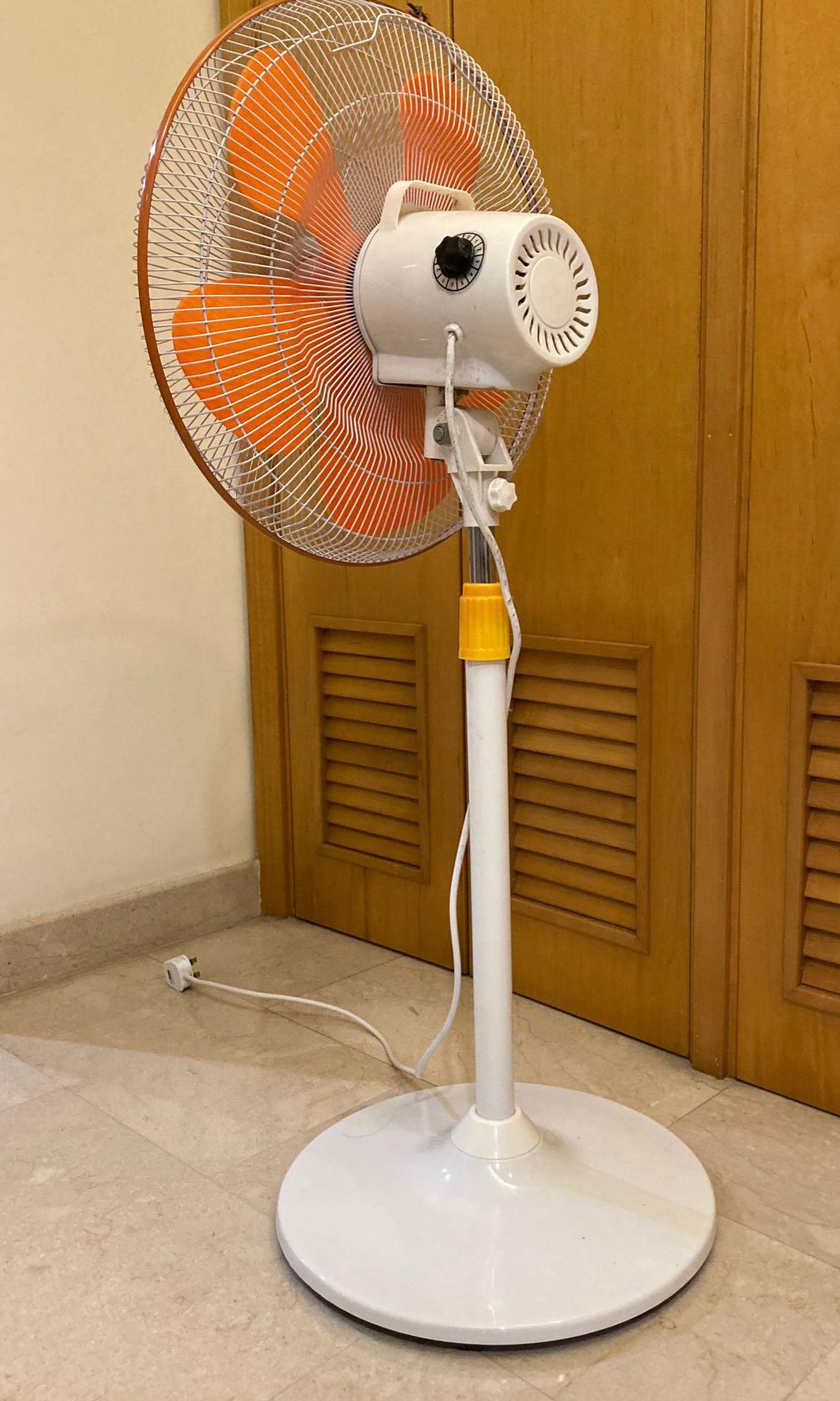 EuropAce 18" Twin Turbo Power 5 Blade Standing Fan, Furniture & Home ...