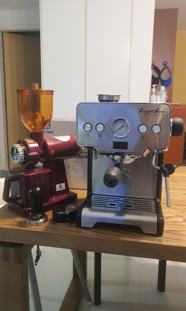 Ferratti Ferro Espresso machine + Coffee Grinder 600N, TV & Home ...