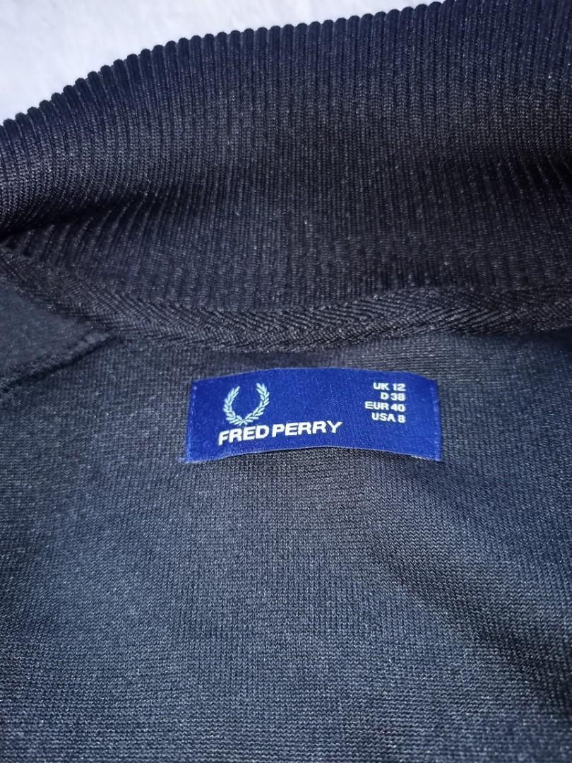 Fred Perry velvet checkered boards track jacket, Women's Fashion, Coats ...