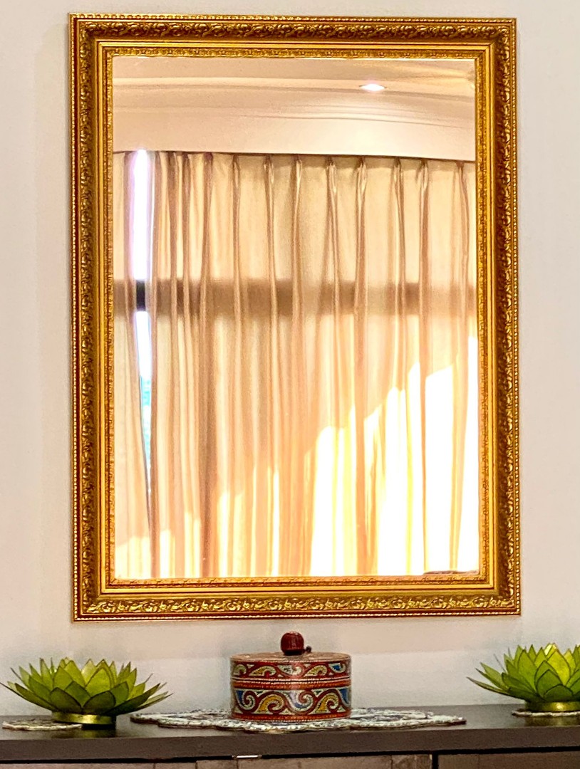 Gold Rimmed Wall Mirror, Furniture & Home Living, Home Decor, Mirrors ...