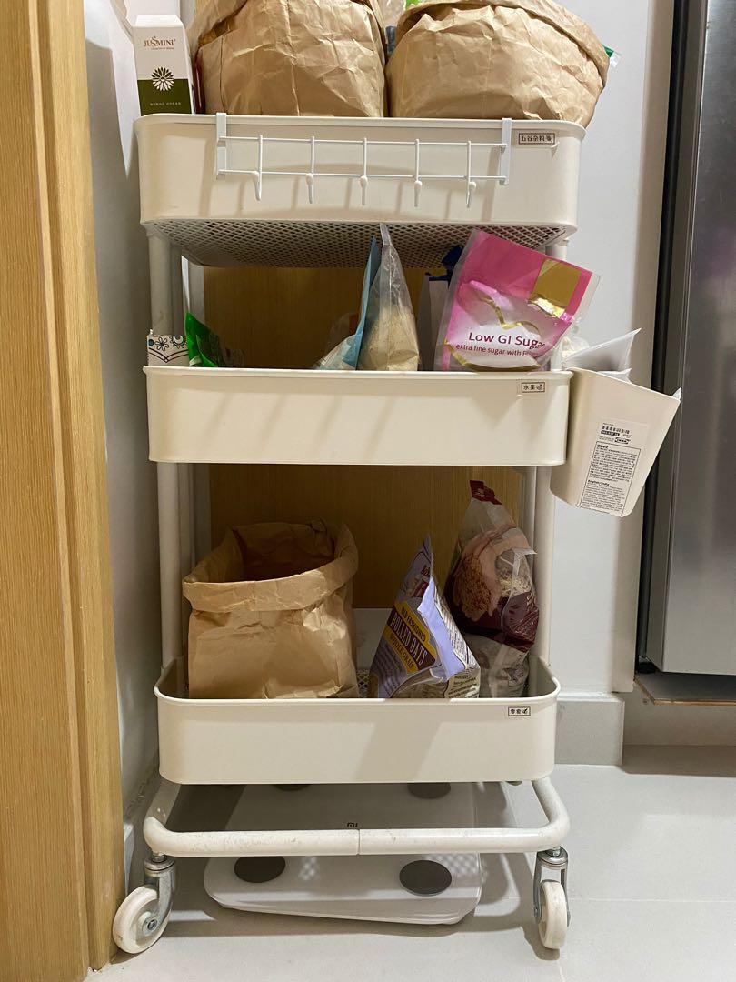 IKEA 3 tier multi-layer trolley shelf, Furniture & Home Living ...