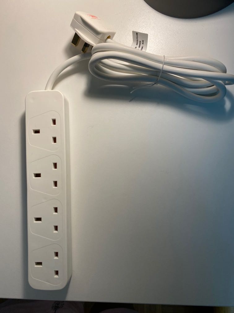 IKEA power extension cord with 4 outlets, TV & Home Appliances ...