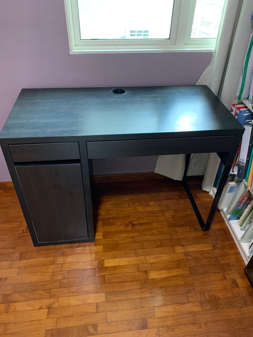 IKEA Study Table Black, Furniture & Home Living, Furniture, Tables ...