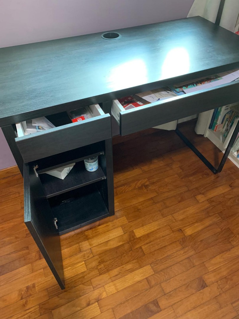 IKEA Study Table Black, Furniture & Home Living, Furniture, Tables ...